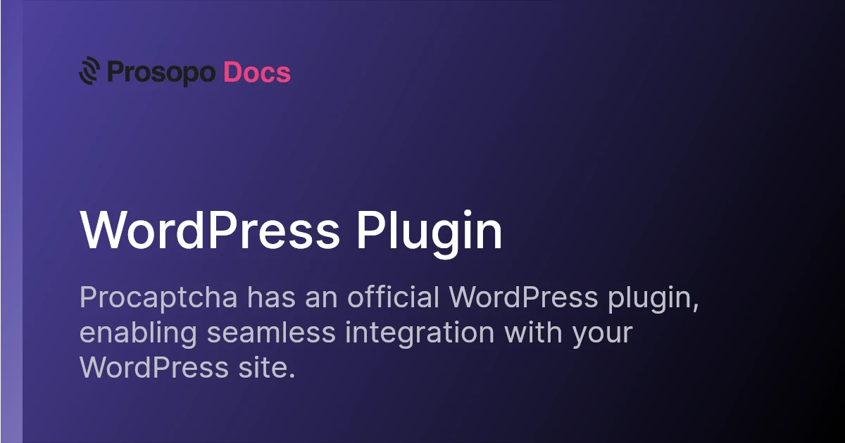 WordPress Plugin | Docs